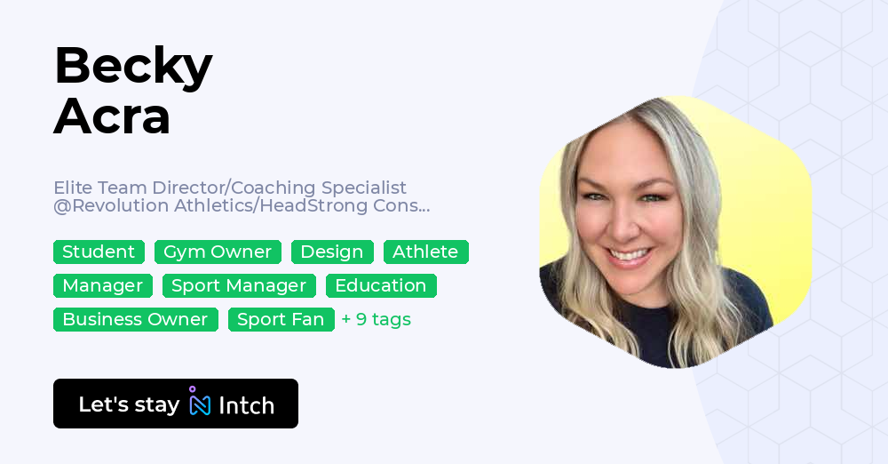 Becky Acra - Elite Team Director/Coaching Specialist, Revolution ...
