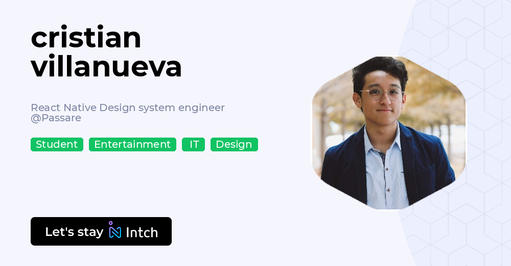 cristian villanueva - React Native Design system engineer, Passare | Intch