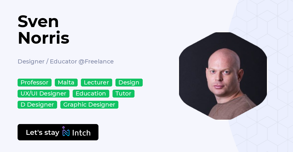 Sven Norris - Designer / Educator, Freelance | Intch
