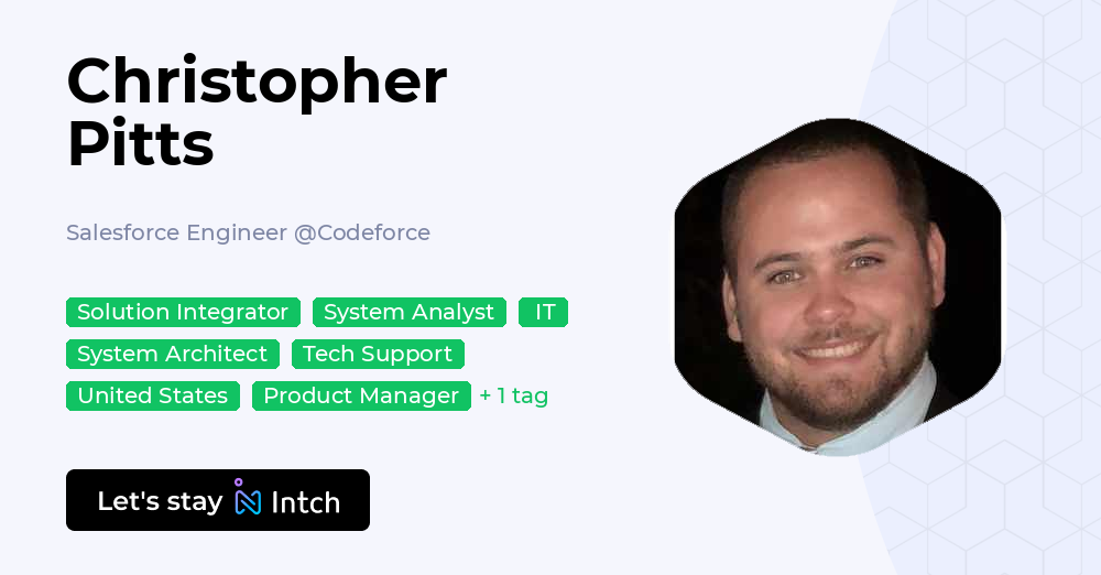 Christopher Pitts - Salesforce Engineer, Codeforce | Intch