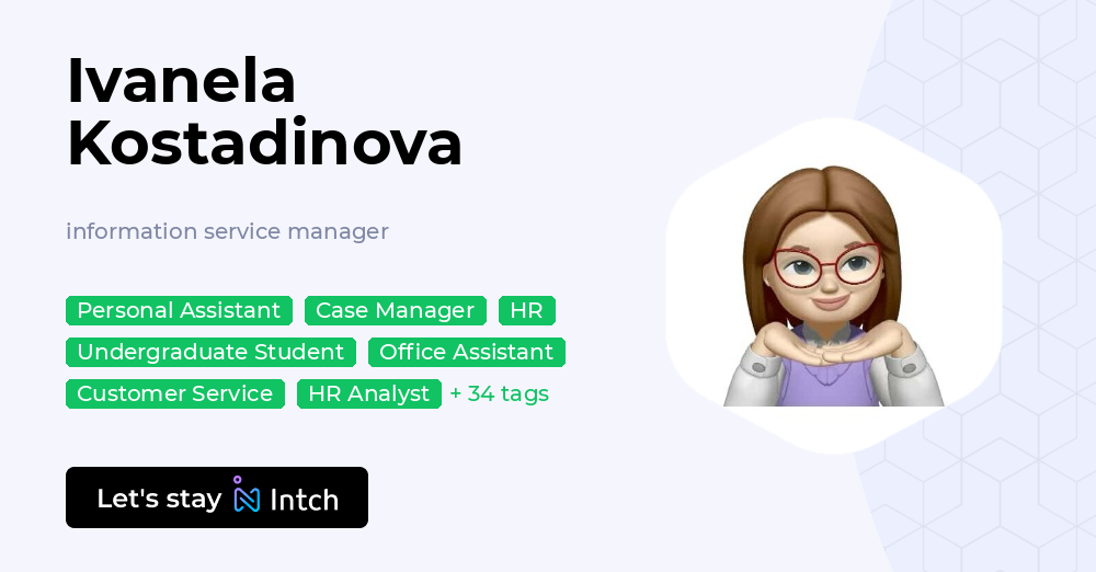 Ivanela Kostadinova - information service manager, | Intch
