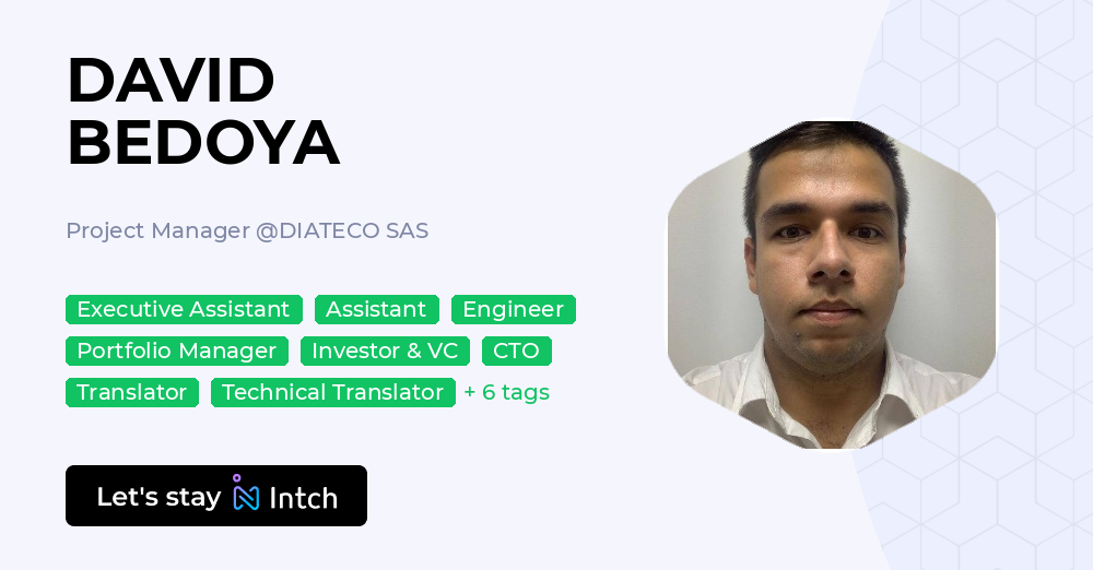 DAVID BEDOYA - Project Manager, DIATECO SAS | Intch