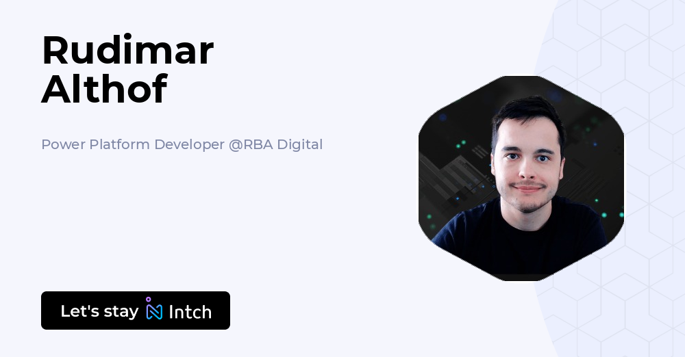 Rudimar Althof - Power Platform Developer, RBA Digital | Intch