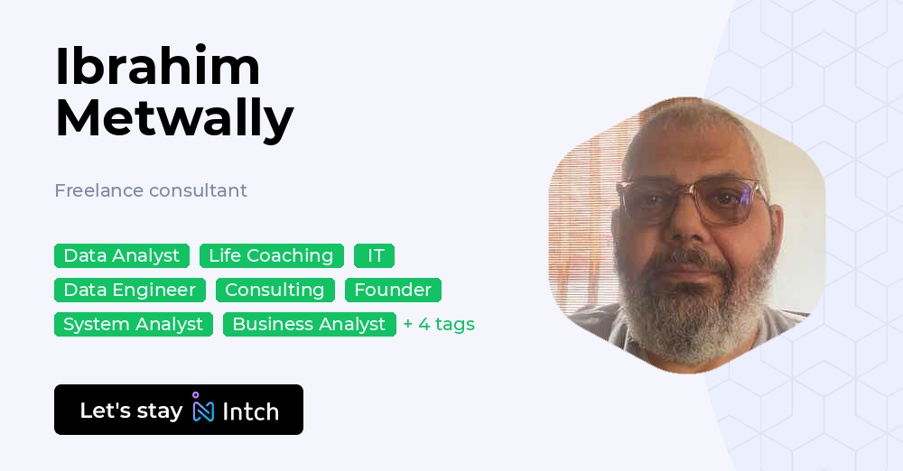 Ibrahim Metwally - Freelance consultant, | Intch