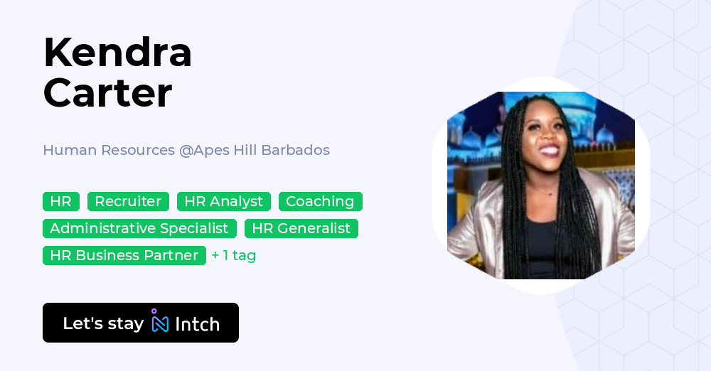 Kendra Carter - Human Resources, Apes Hill Barbados | Intch