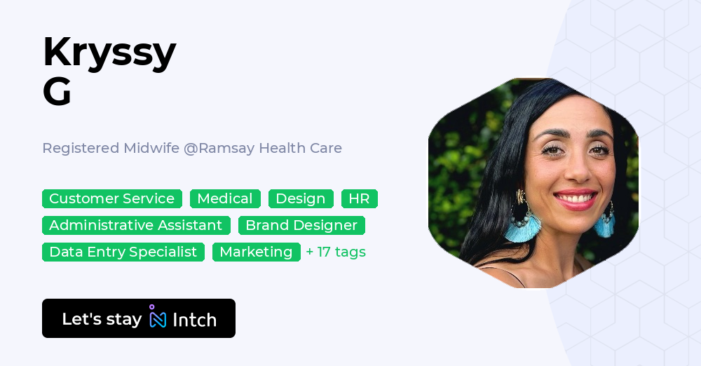Kryssy G - Registered Midwife, Ramsay Health Care | Intch
