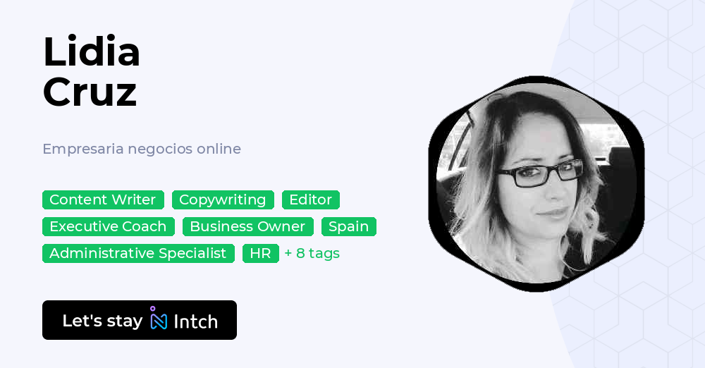 Lidia Cruz - Empresaria negocios online, | Intch