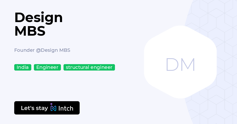 Design MBS - Founder, Design MBS | Intch