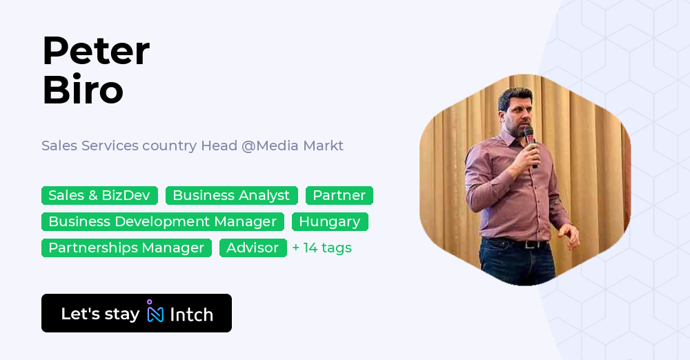 Peter Biro - Sales Services country Head, Media Markt | Intch