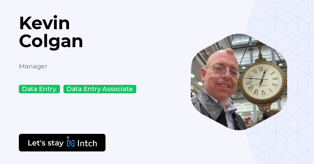 Kevin Colgan - Manager, | Intch