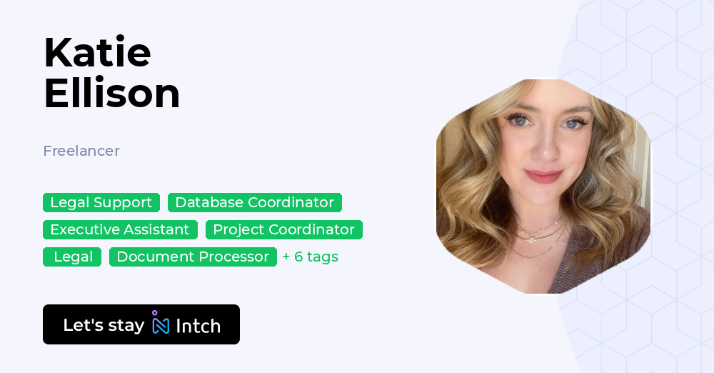 Katie Ellison - Freelancer, | Intch