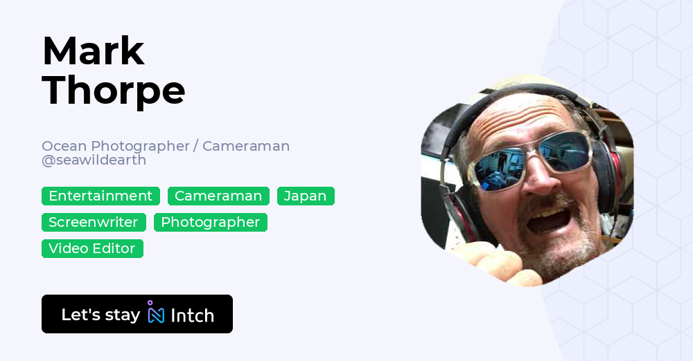 Mark Thorpe - Ocean Photographer / Cameraman, seawildearth | Intch