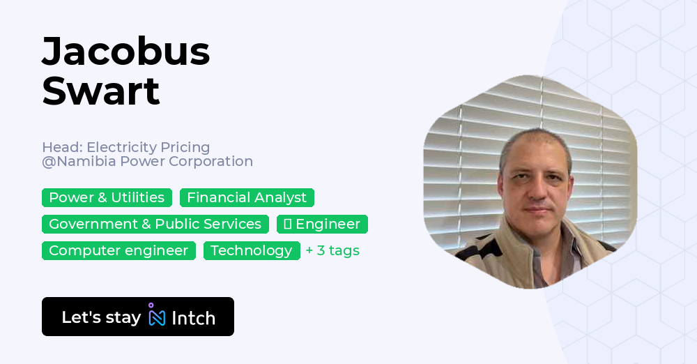 Jacobus Swart - Head: Electricity Pricing, Namibia Power Corporation ...