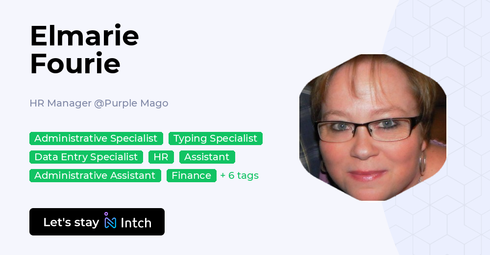 Elmarie Fourie - HR Manager, Purple Mago | Intch