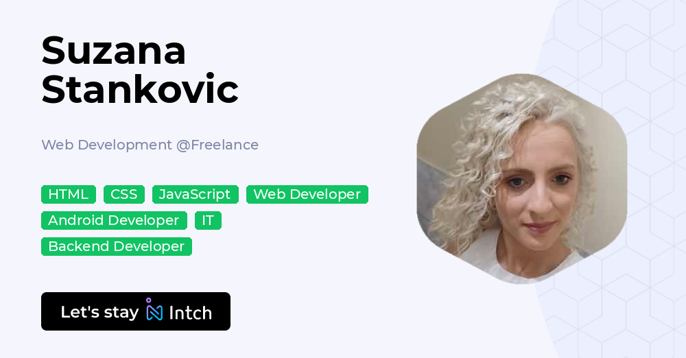 Suzana Stankovic - Web Development, Freelance | Intch