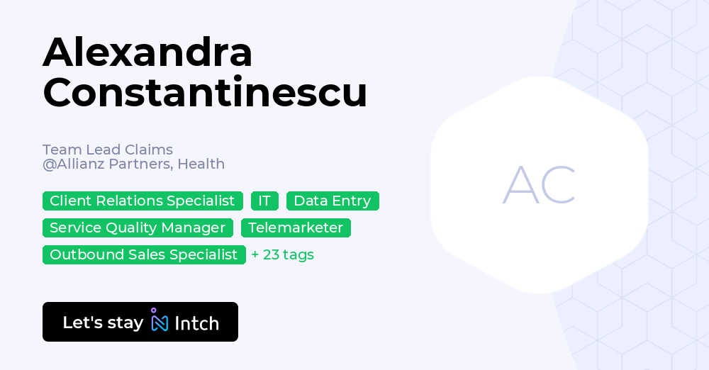 Alexandra Constantinescu - Team Lead Claims, Allianz Partners, Health ...