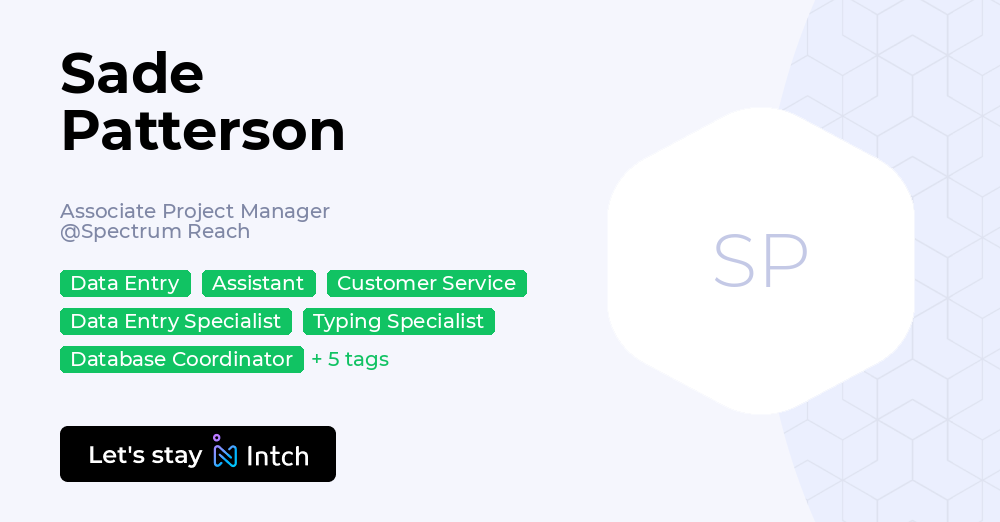 Sade Patterson - Associate Project Manager, Spectrum Reach | Intch