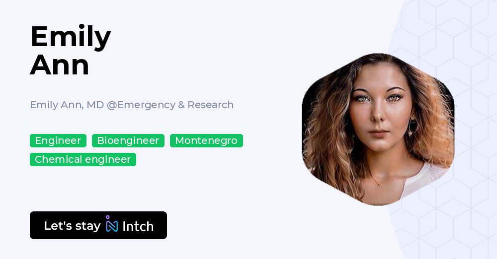 Emily Ann - Emily Ann, MD, Emergency & Research | Intch