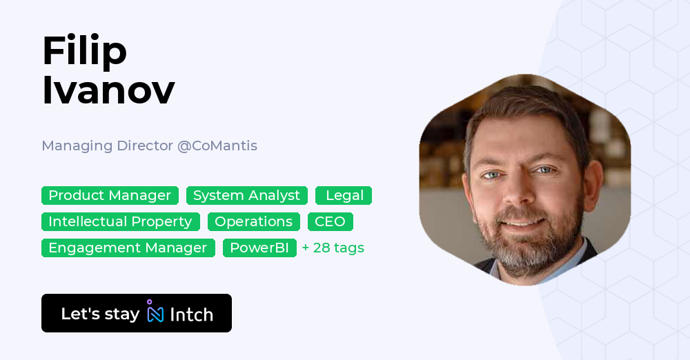 Filip Ivanov - Managing Director, CoMantis | Intch